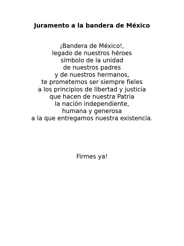 Juramento A La Bandera de México | PDF
