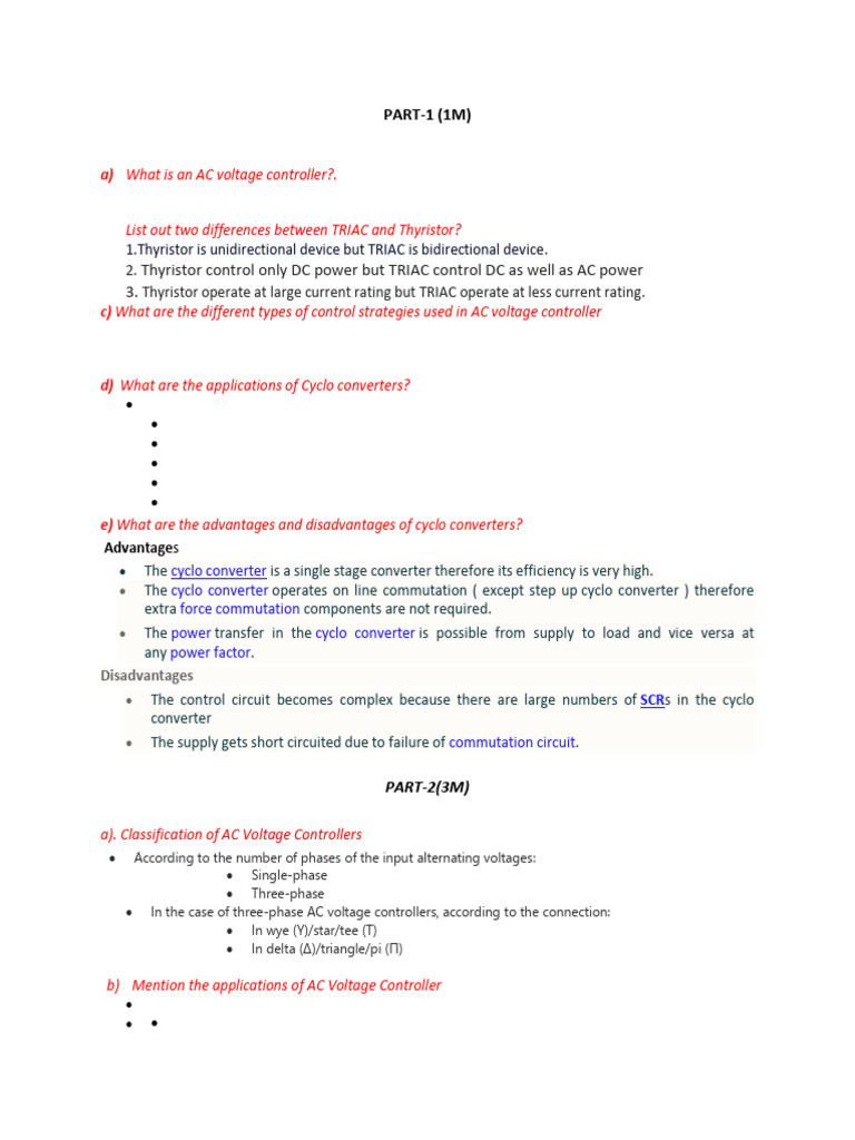Unit-Iii Answers | PDF | Alternating Current | Rectifier