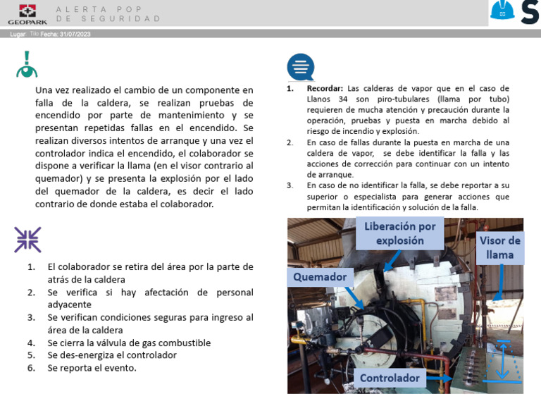 Seguridad en Calderas: Prevención de Explosiones | PDF
