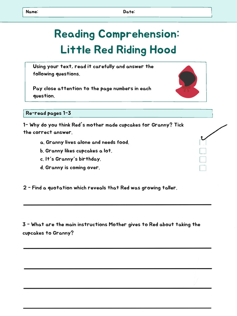 2. Reading Comprehension Question | PDF