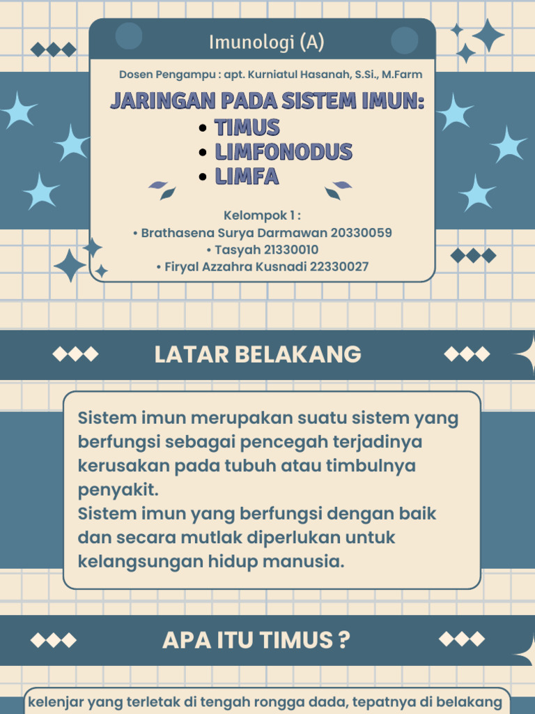 Jaringan Pada Sistem Imun Timus, Limfodus Dan Limfa | PDF