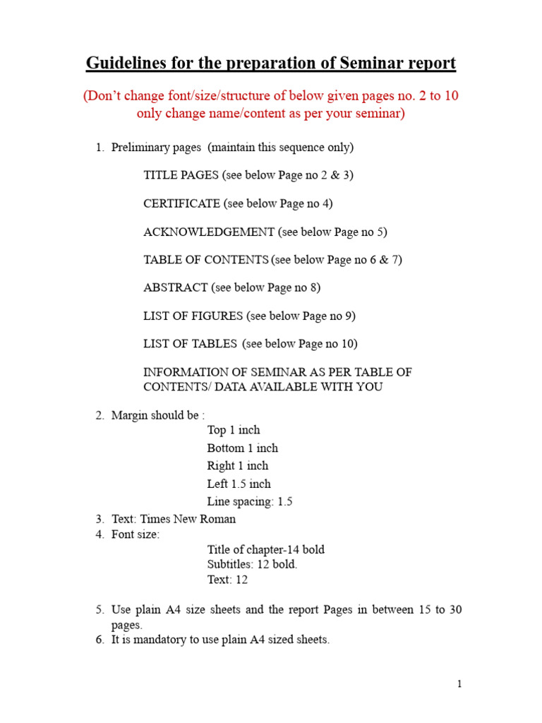 Seminar Report Preparation Guidelines | PDF | Waves | Electromagnetic Spectrum