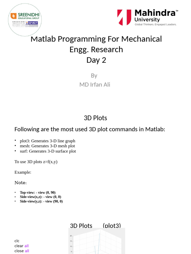MATLAB FDP Day 2 | PDF | Fluid Dynamics | Turbulence