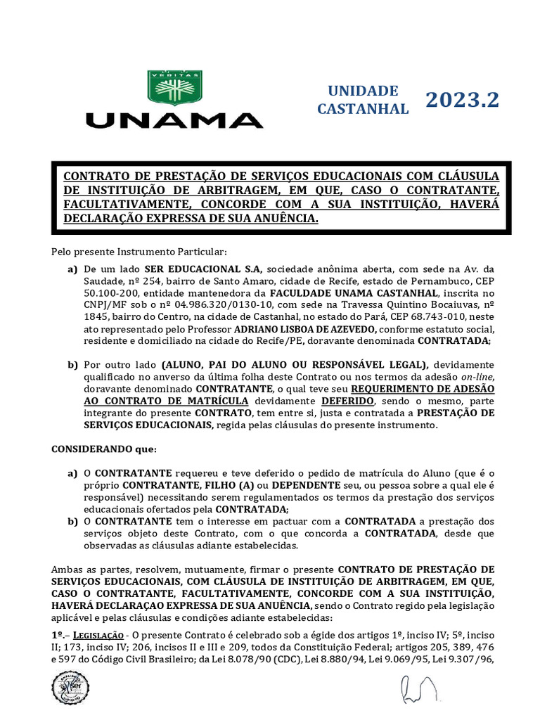 1 130 Contrato Educacional | PDF