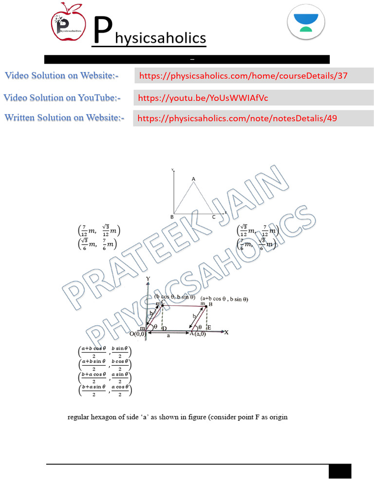Centre of Mass Problems and Solutions | PDF | Euclid | Polytopes