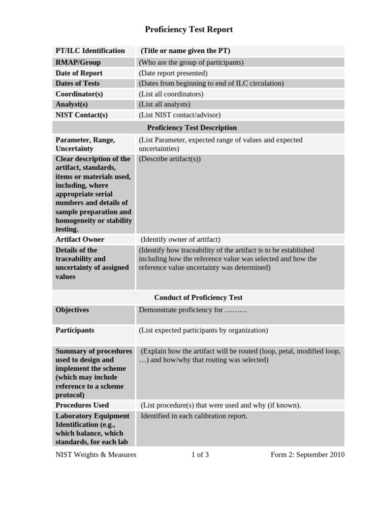 Form 2 Pt Reporting Template Blank 9222010 (1) | PDF | Statistics ...