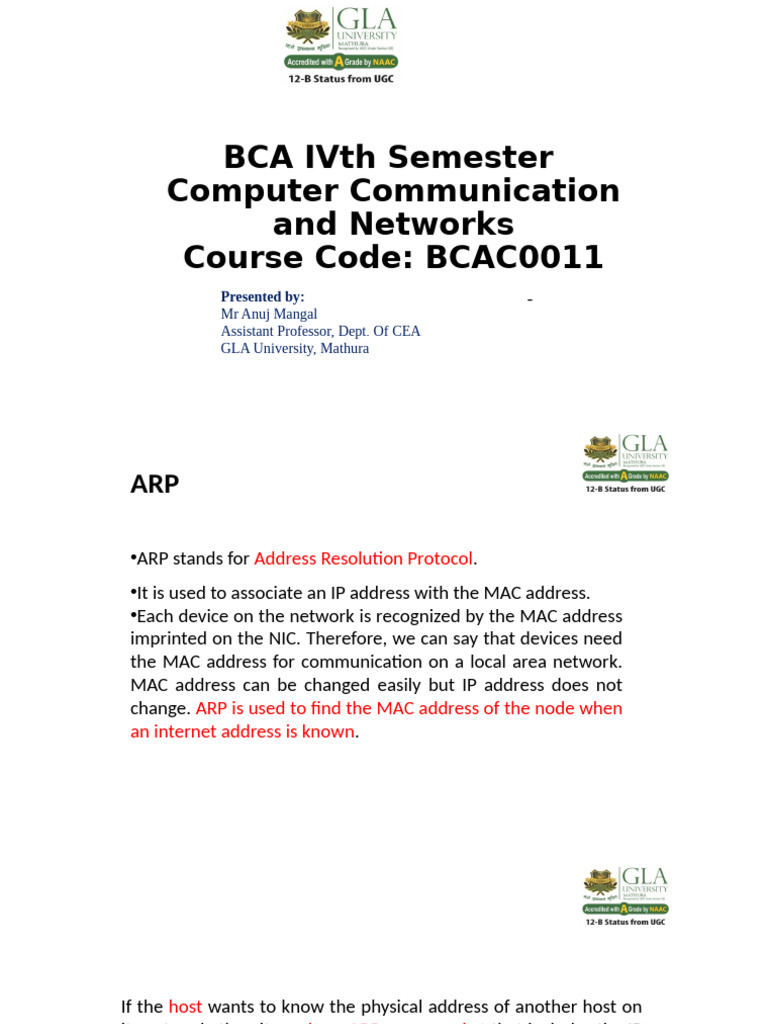 Lecture 19 Network Layer Prtocols | PDF | Communications Protocols | Telecommunications Standards