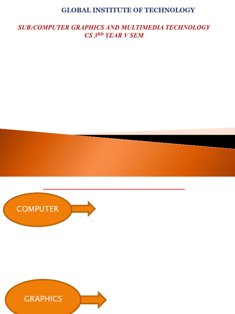 CGM PPT UNIT-1 | PDF | Computer Monitor | Computer Graphics