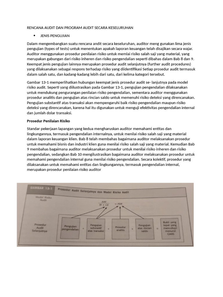 Rencana Audit Dan Program Audit Secara Keseluruhan | PDF
