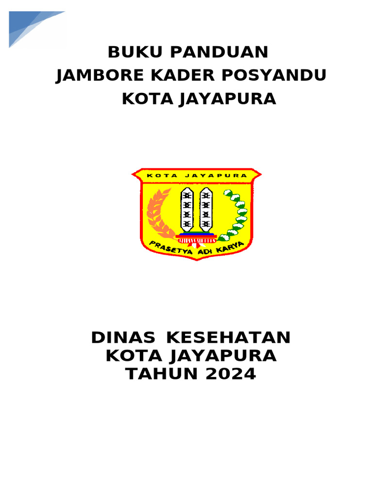 Buku Panduan Kader Posyandu Terbaru Ada Paraf | PDF