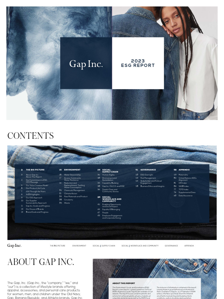 2023 Gap Inc Esg Report | PDF | Gap Inc. | Supply Chain