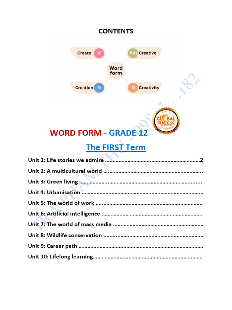 Demo Word Form - G12 - K 1 | PDF | Vietnam