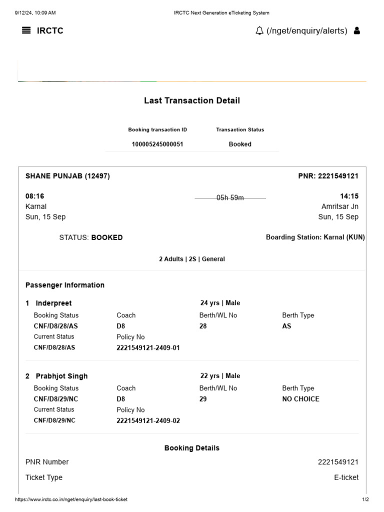 IRCTC Next Generation ETicketing System | PDF | Rail Transport ...