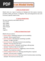 Modal Verbs Classroom Posters Grammar Guides - 17373 | PDF | Grammar ...