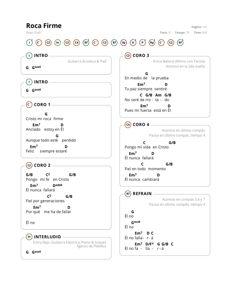 Roca Firme-Evan Craft-Roca Firme.G.7 | PDF | Composiciones Musicales | Musicología