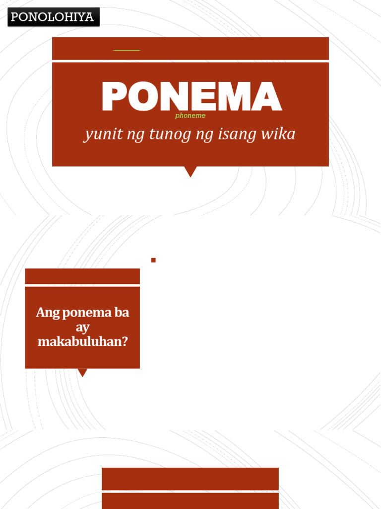Ponolohiya Ponema Segmental - Presentation | PDF
