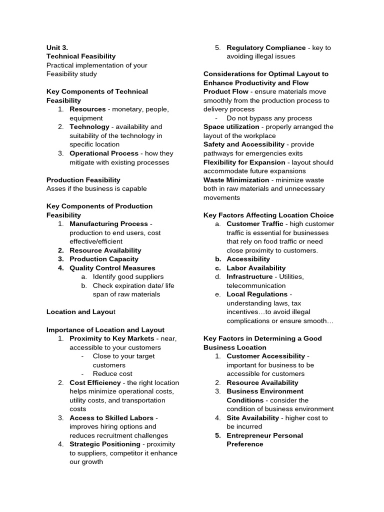 Feasibility Study: Technical Feasibility, Production Feasibility ...