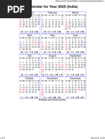 Hindu Calendar-2025 | PDF
