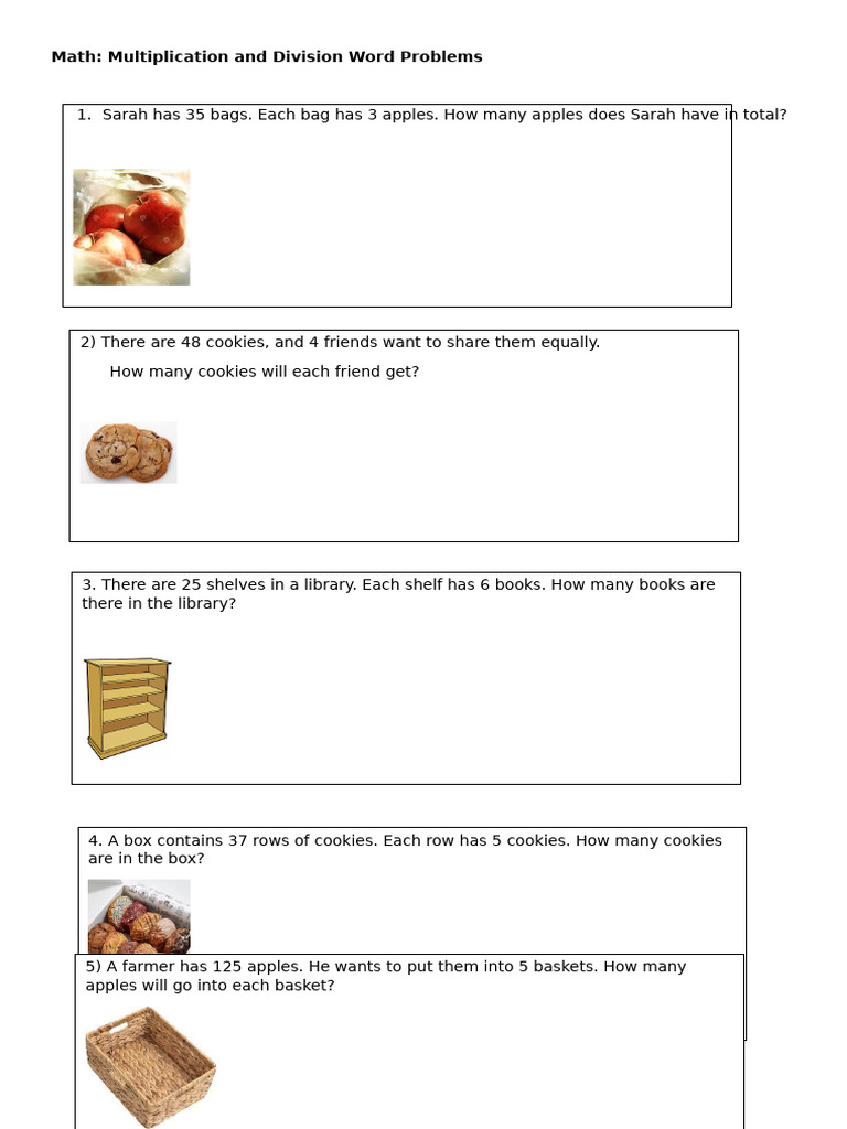 Multiplication and Division Worksheet | PDF