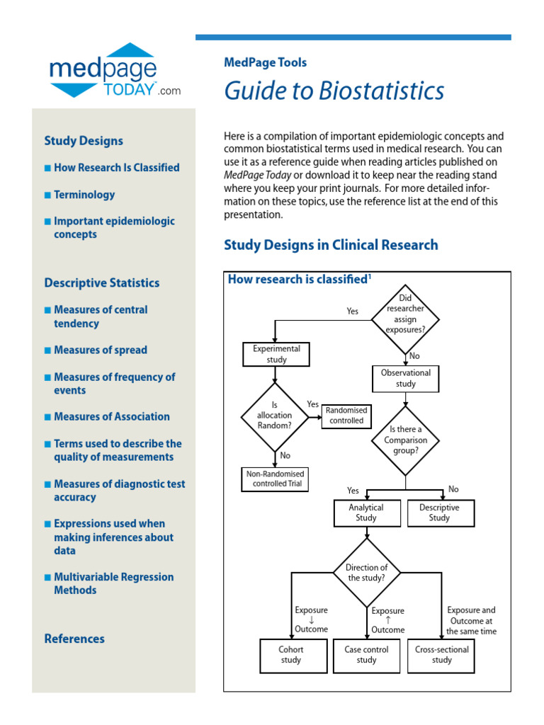 Biostatistics and Study Design Guide | PDF | Sensitivity And ...