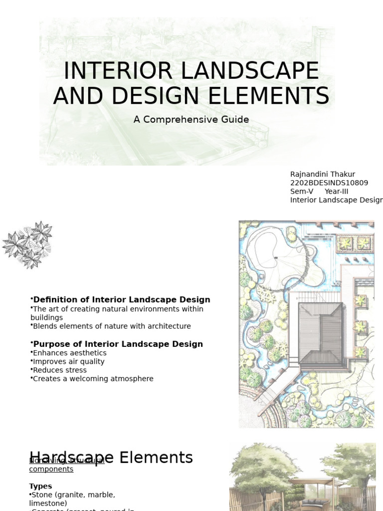 Interior Landscape Design Essentials | PDF | Wood | Precast Concrete