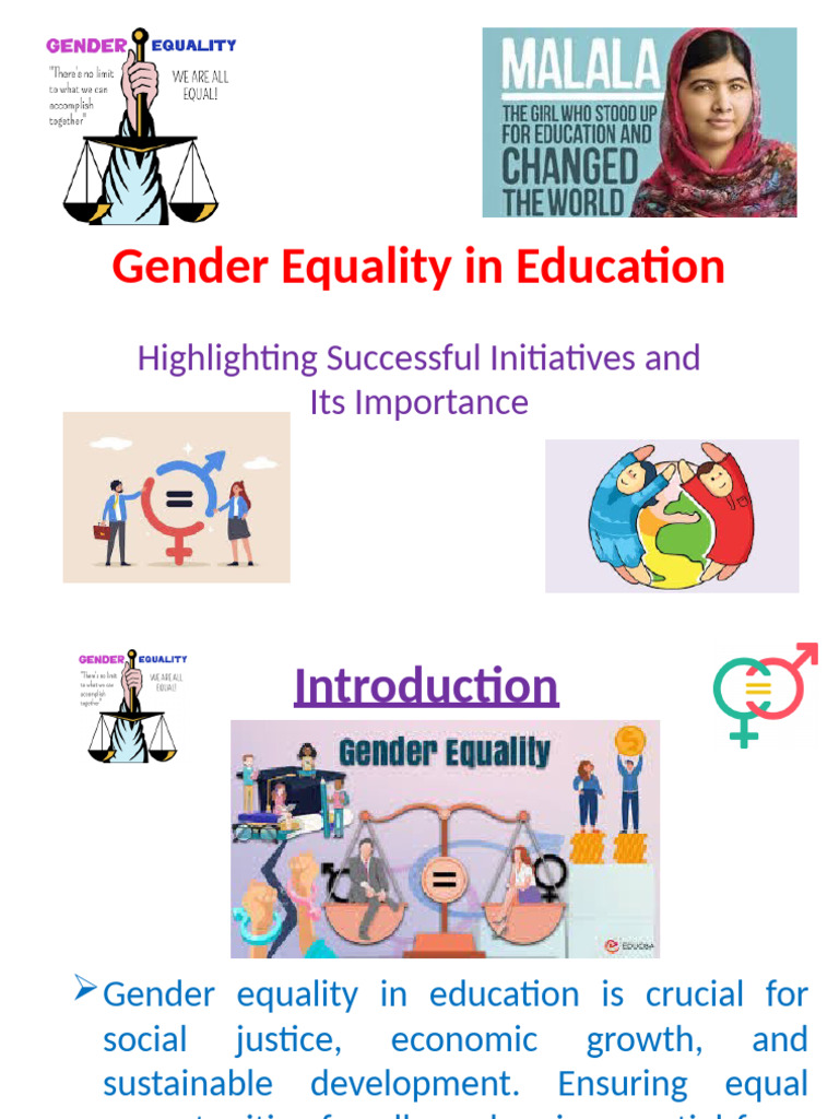 Gender Equality In Education Pdf Literacy Gender Equality