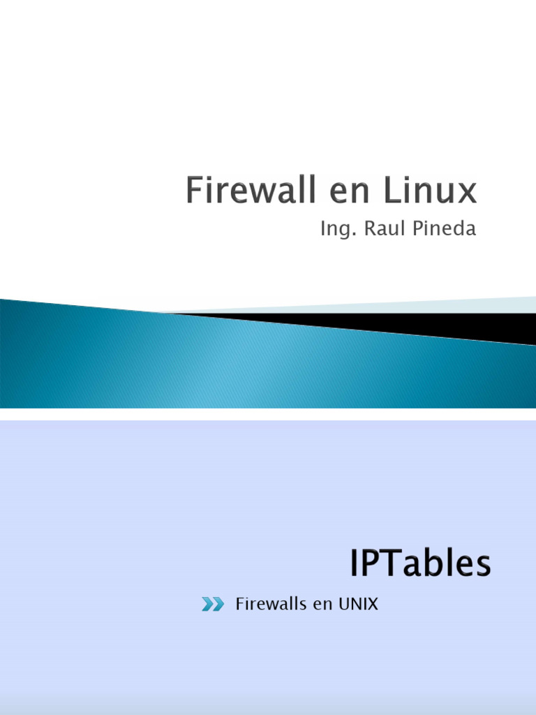 Clase No.11 IPtables v1.0 | PDF | Arquitectura de internet | Protocolos de internet