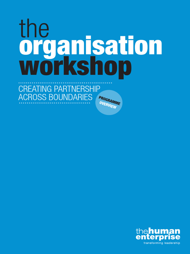 The-Organisation-Workshop-Overview-2017 (1) | PDF | Simulation | Leadership