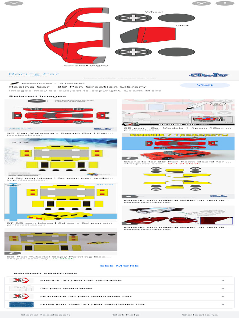 3D Pen Car Templates Collection | PDF