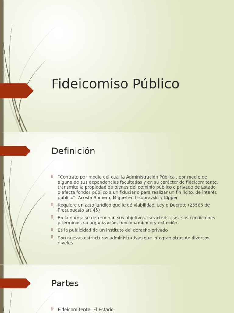 Fideicomiso Público: Definición y Tipos | PDF | Economias
