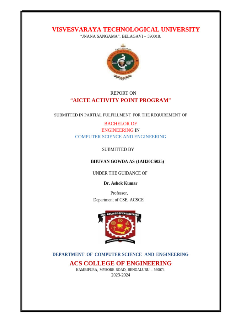 Engineering Final Year Report | PDF | Bangalore