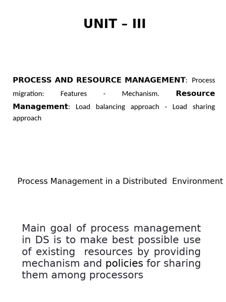 Unit 3 | PDF | Load Balancing (Computing) | Process (Computing)