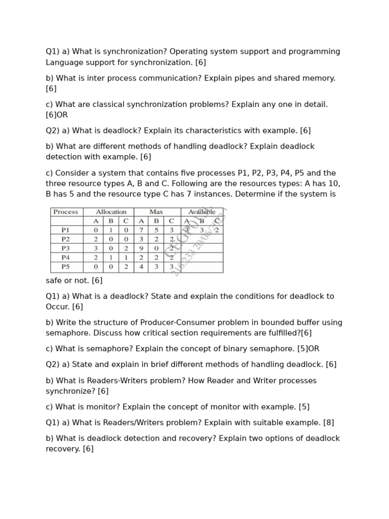 Document | PDF | Scheduling (Computing) | Operating System