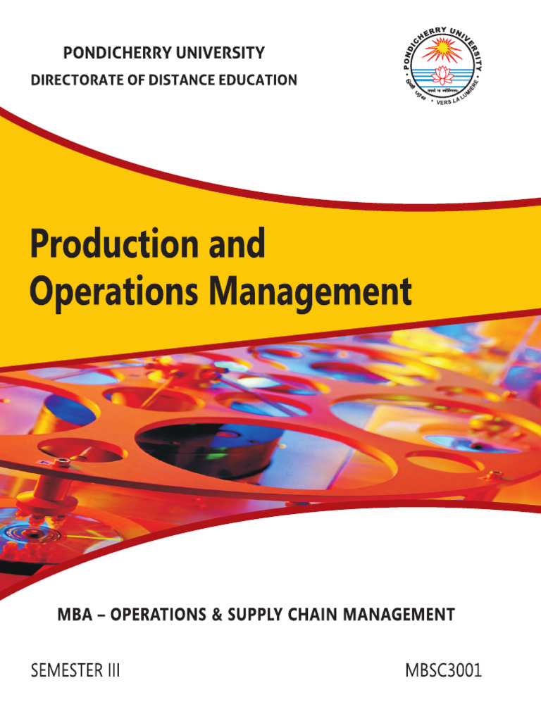 1 Production and Operations Management | PDF | Operations Management | Business