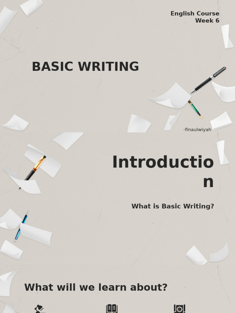 Week Ke 6 Basic Writing | PDF | Clause | Sentence (Linguistics)