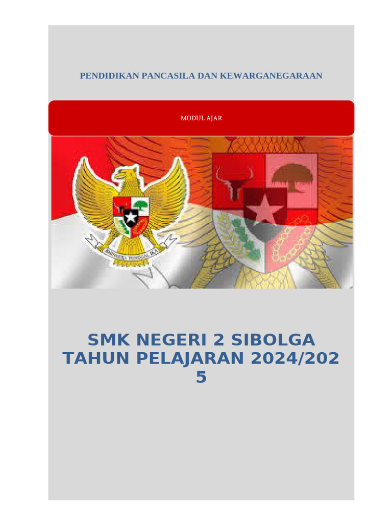 MODUL PKn KELAS XII Semester Ganjil 2024 | PDF