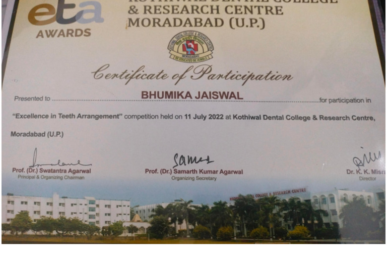 Certificate of Participate in ETA | PDF