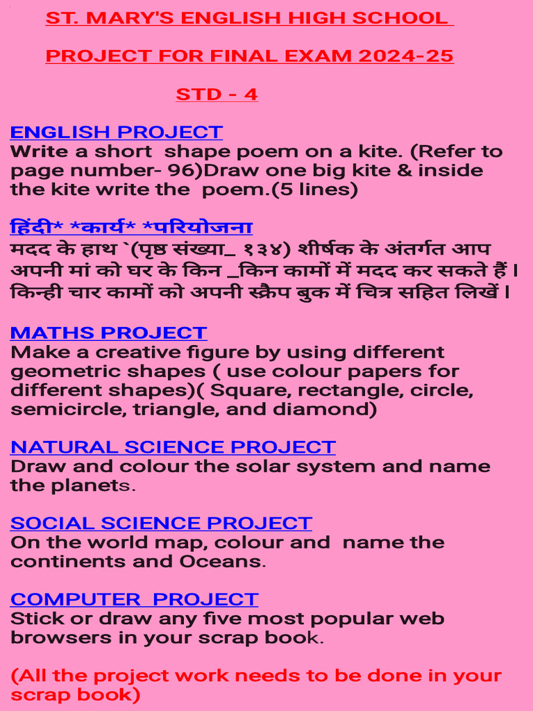 STD - 4 Final Term Projects | PDF