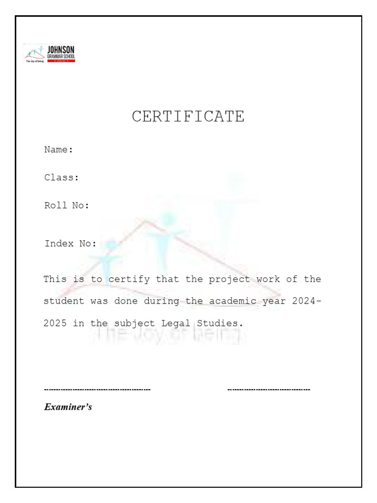 project Certificate | PDF