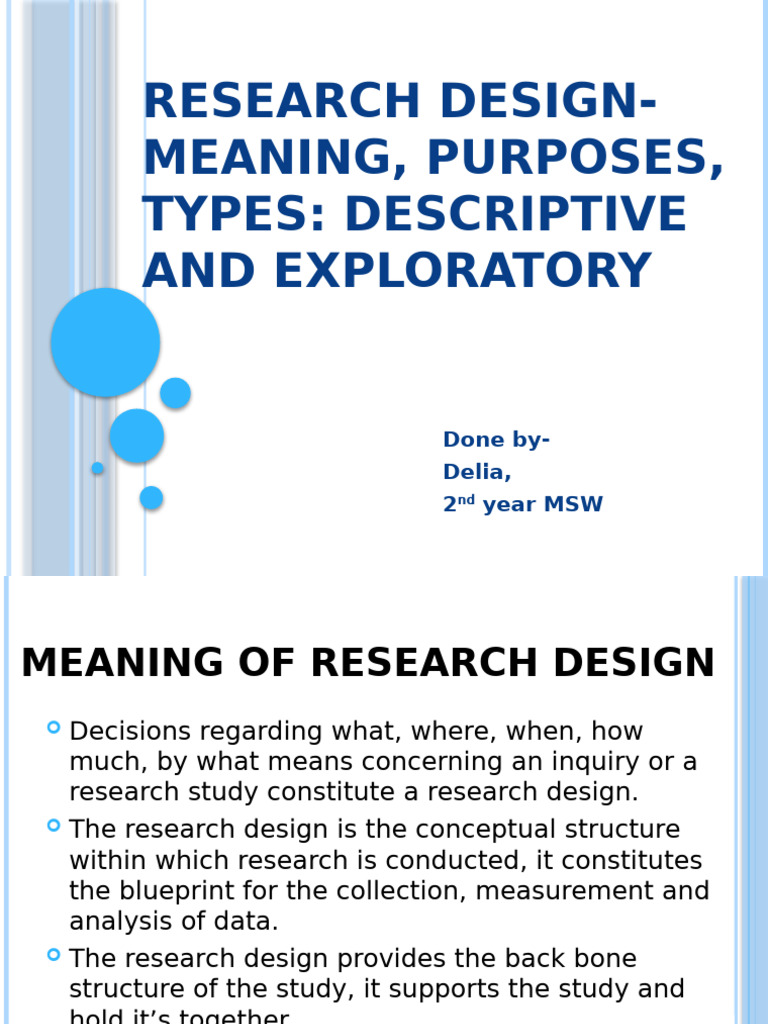M2 Research Designs, Types-Exploratory & Descriptive | PDF ...