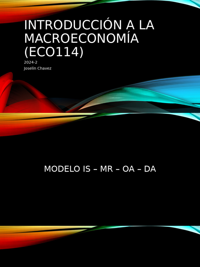 Modelo is - Lm - Mr - Oa - Da | PDF | Equilibrio económico | Economias
