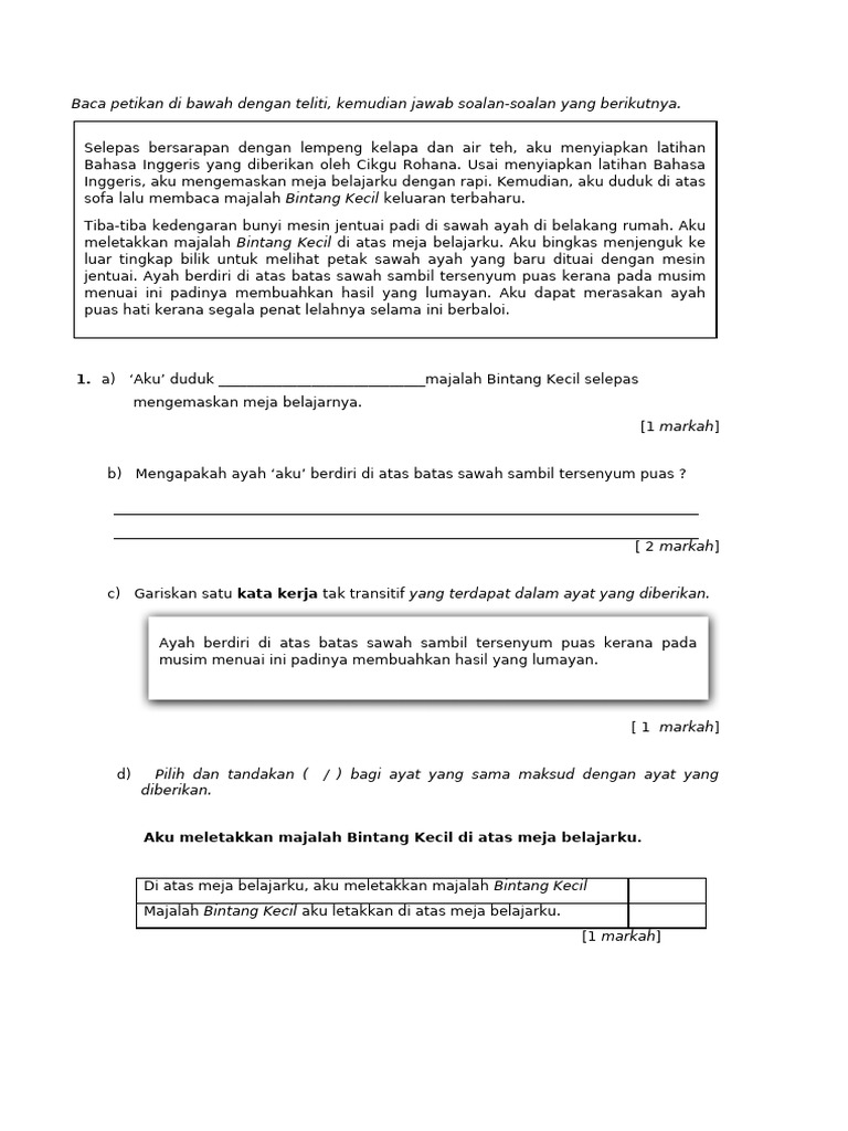 Latihan Bahagian B Pdf