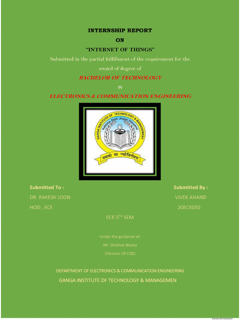 Training Report Sample. | PDF