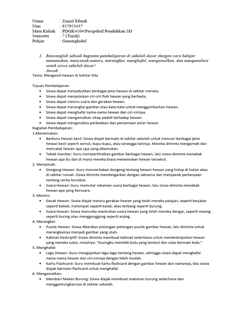 PDGK4104 Perspektif Pendidikan SD TMK 2 | PDF