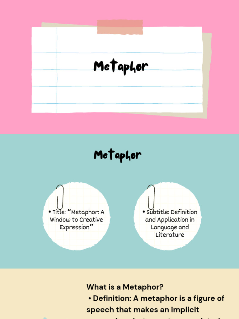 Title "Metaphor A Window To Creative Expression" PDF | PDF | Metaphor ...