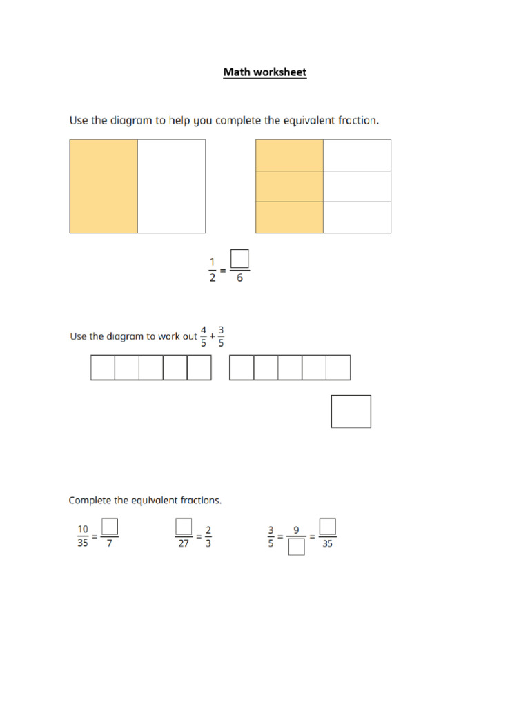 Math Worksheet | PDF