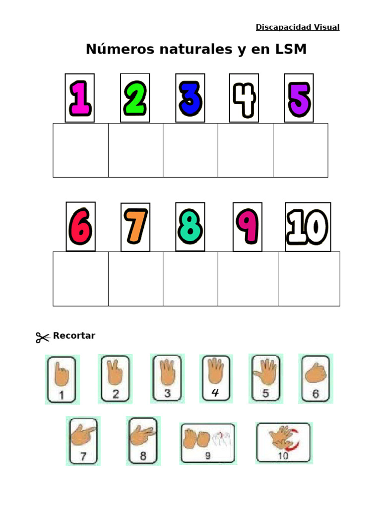 Números naturales y en LSM | PDF
