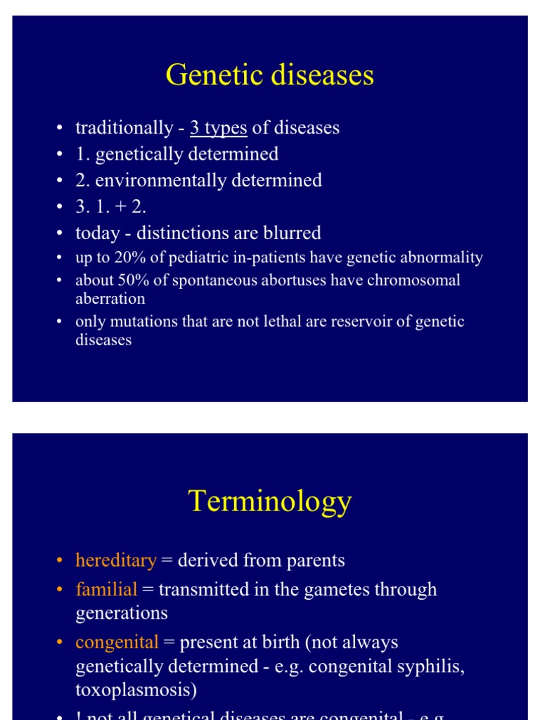 Genetic Diseases | PDF | Gout | Genetic Disorder