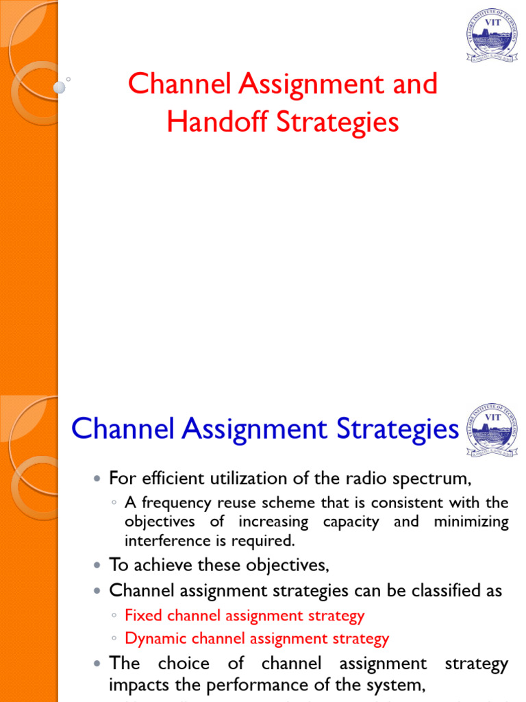 3-Channel assignment strategies – Handoff strategies-22-07-2024 | PDF ...