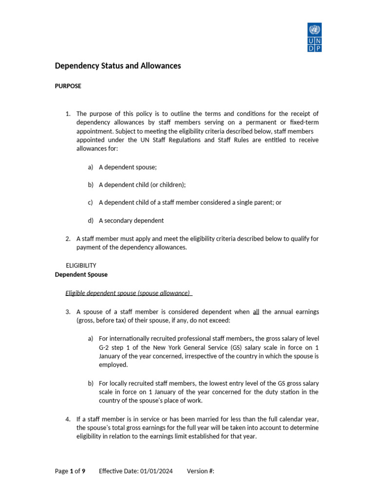HRM_ Allowances and Benefits_Dependency Allowances (2) | PDF | Salary ...